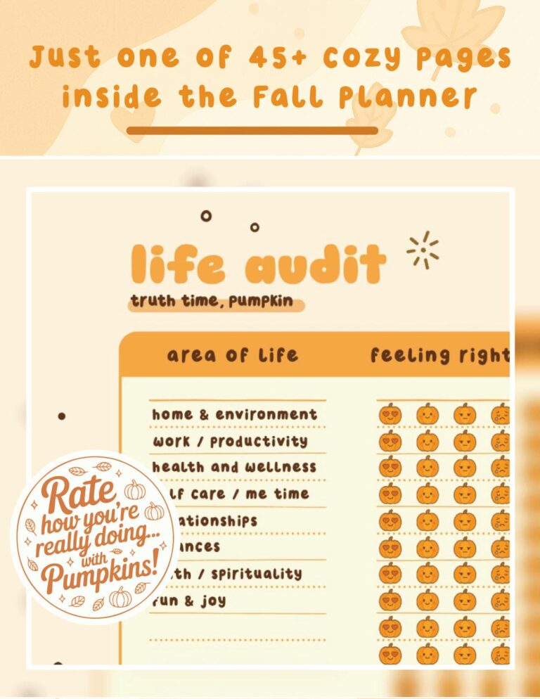 Cute Printable Fall Planner: 45+ Pages of Pumpkin-Spiced Goodness ...