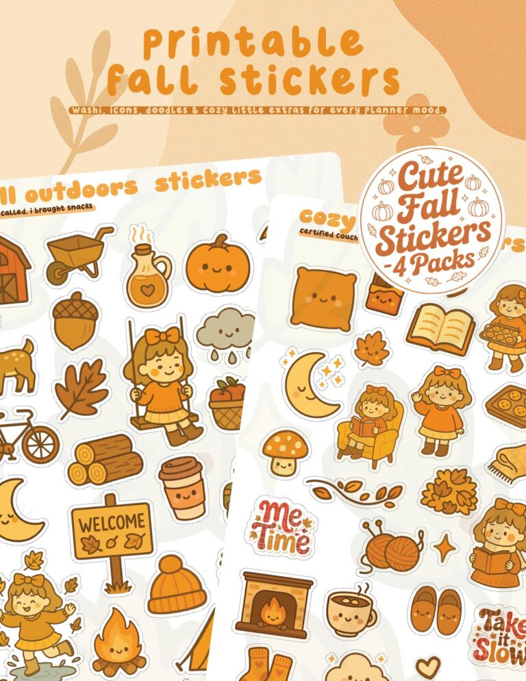 Cute Printable Fall Planner: 45+ Pages of Pumpkin-Spiced Goodness ...