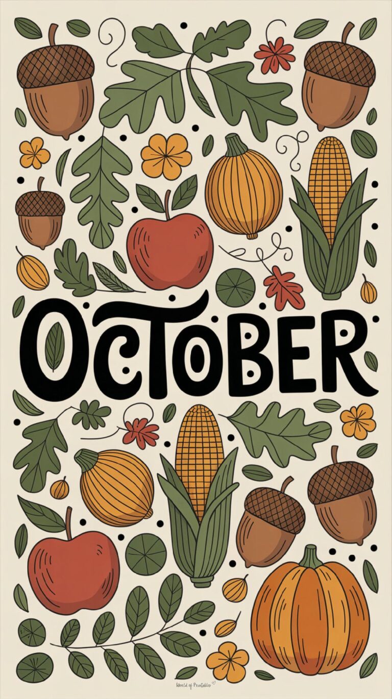 Cute & Spooky October Phone Wallpapers