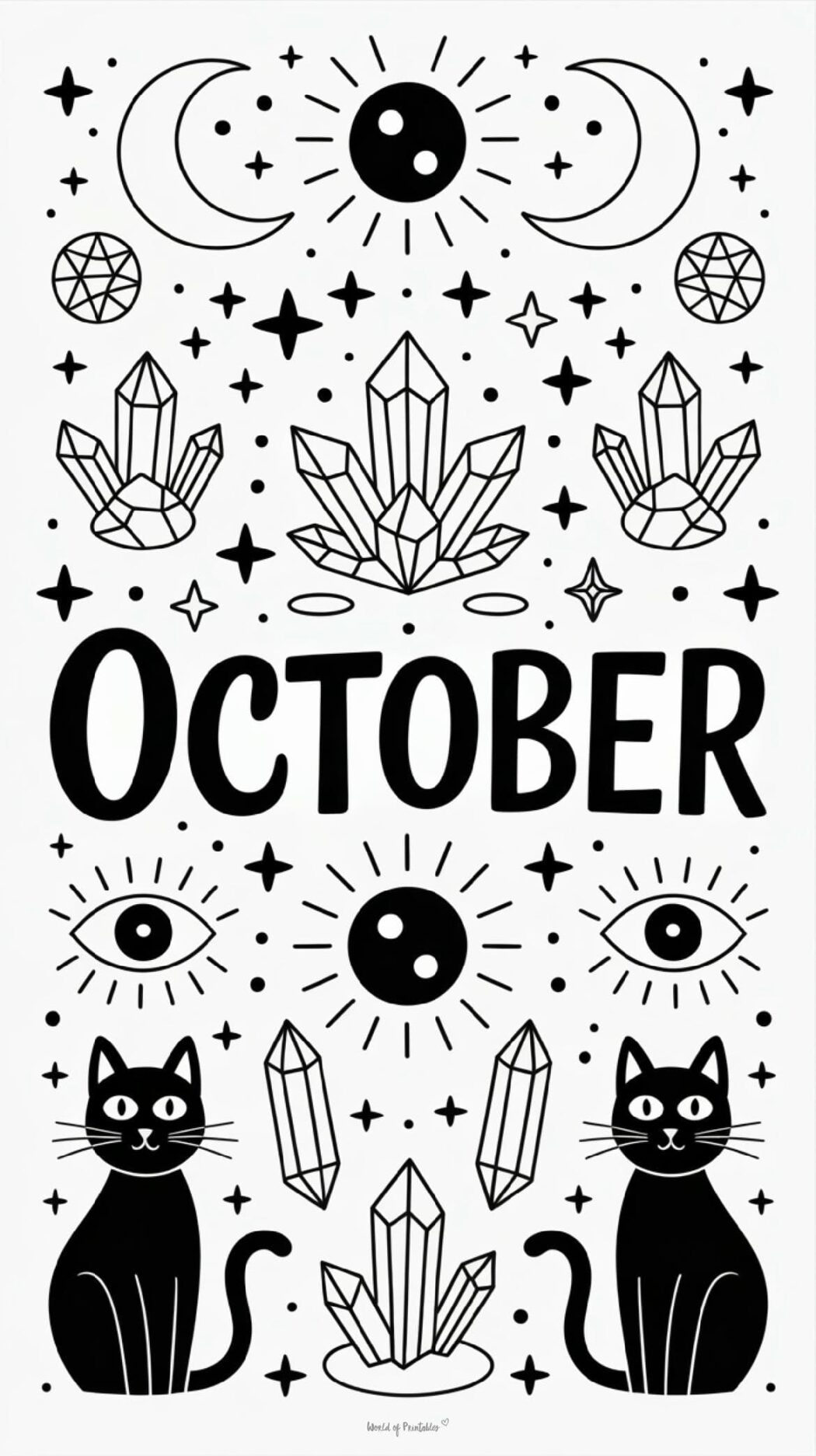 Cute & Spooky October Phone Wallpapers