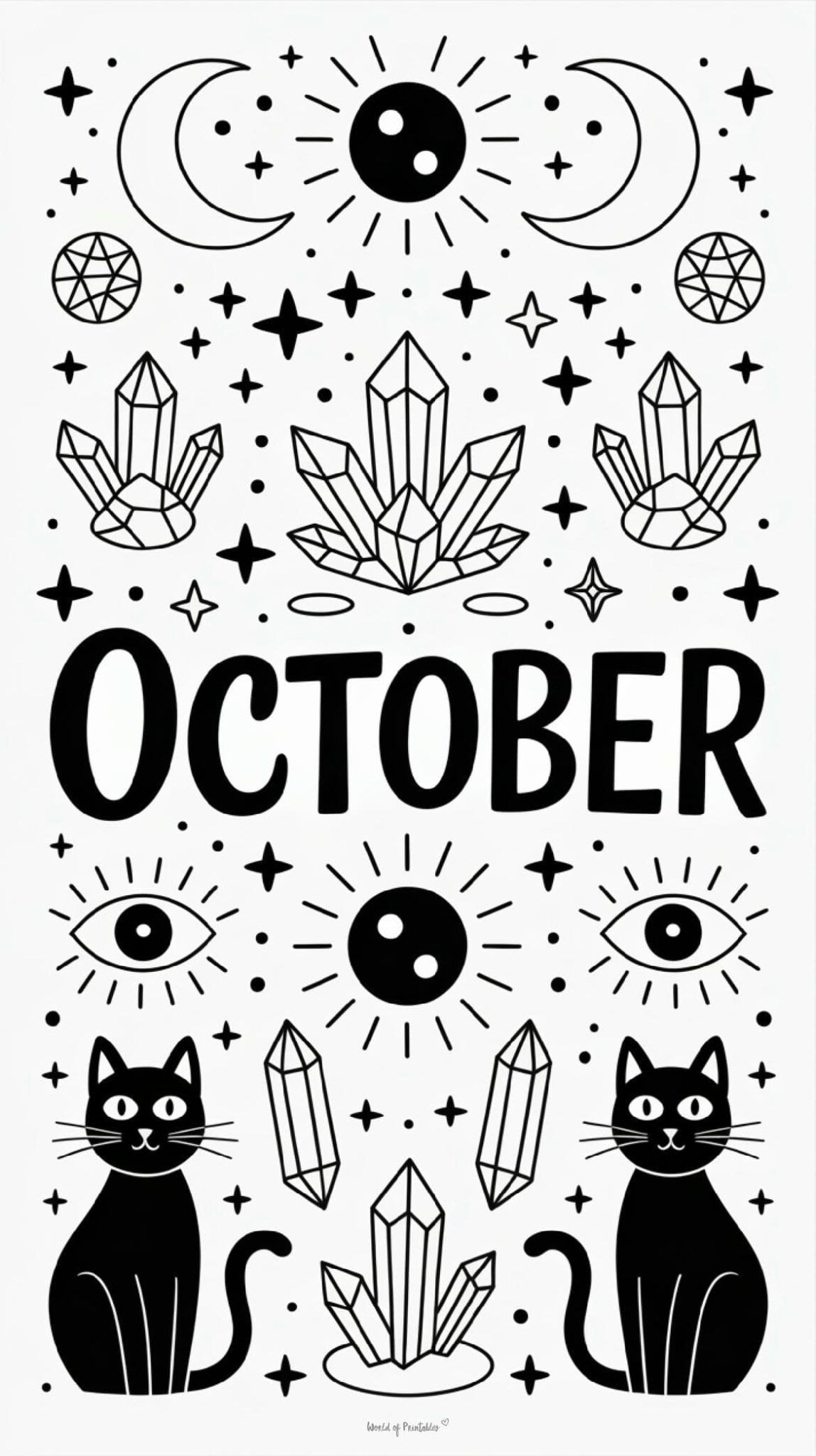 Cute & Spooky October Phone Wallpapers