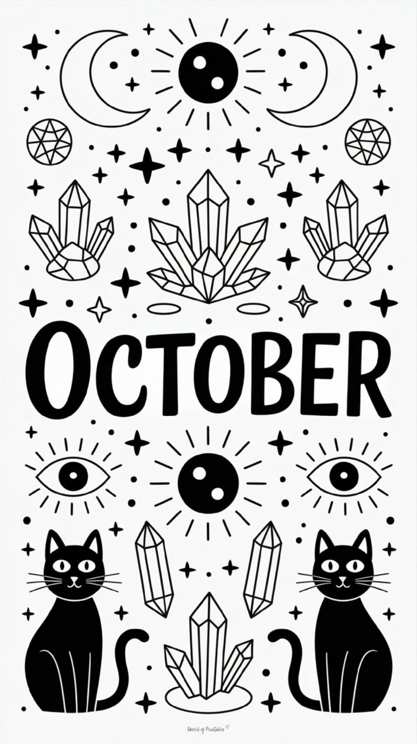 Cute & Spooky October Phone Wallpapers