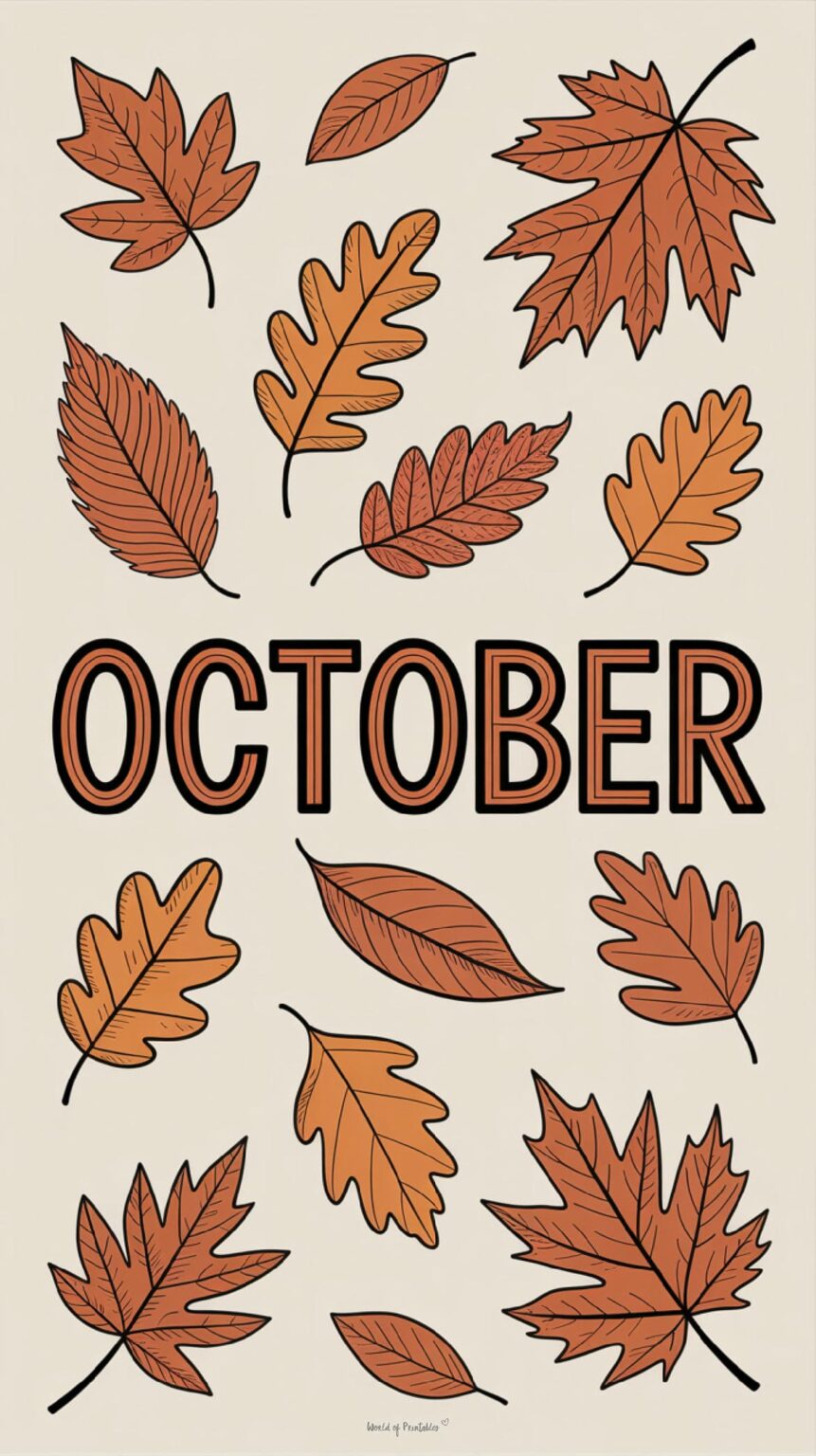 Cute & Spooky October Phone Wallpapers