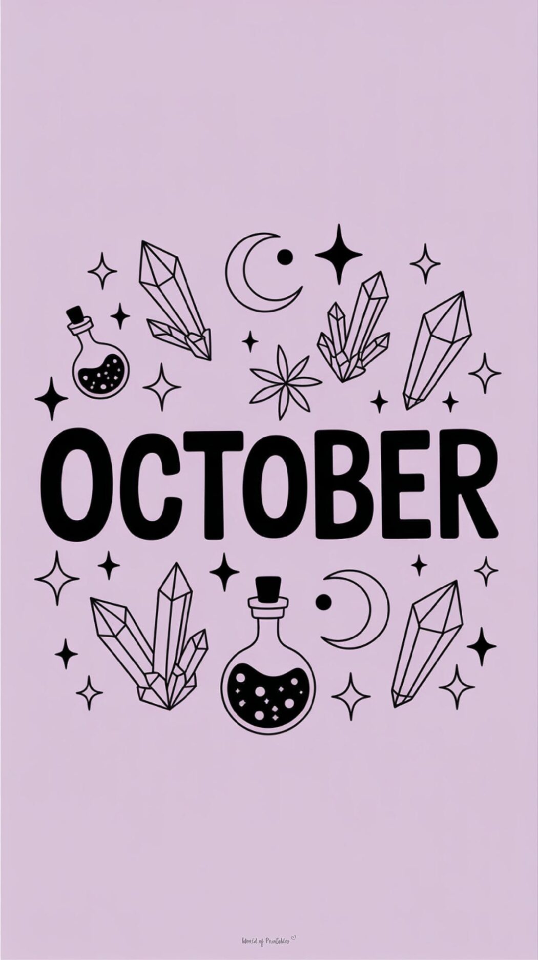 Cute & Spooky October Phone Wallpapers