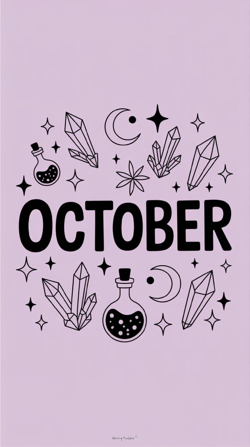 Cute & Spooky October Phone Wallpapers