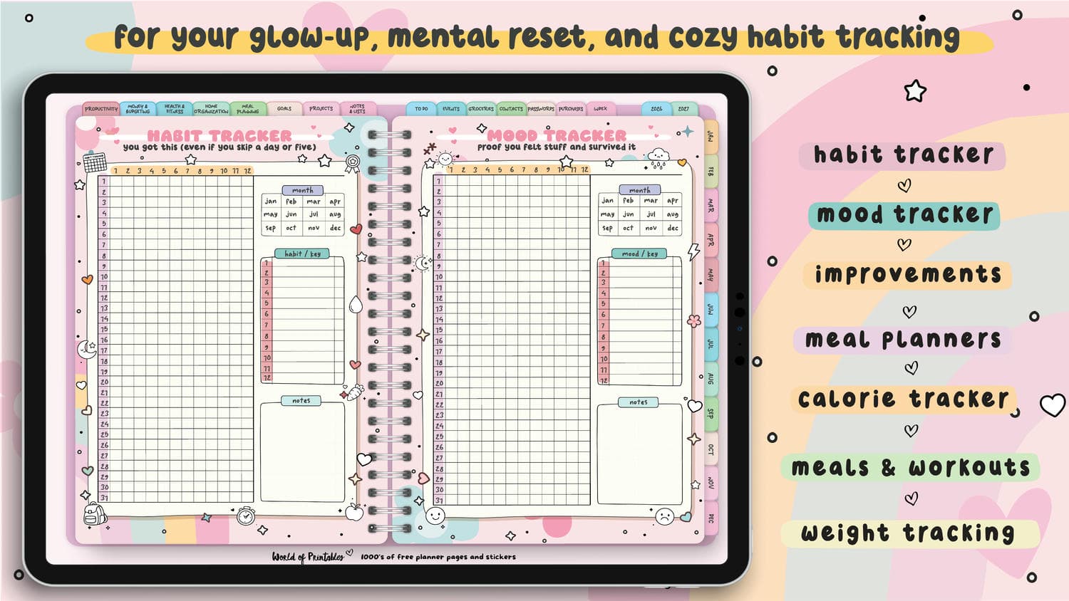 Shoshi Plans: The Ultimate 2026 Kawaii Digital Planner - World of Printables