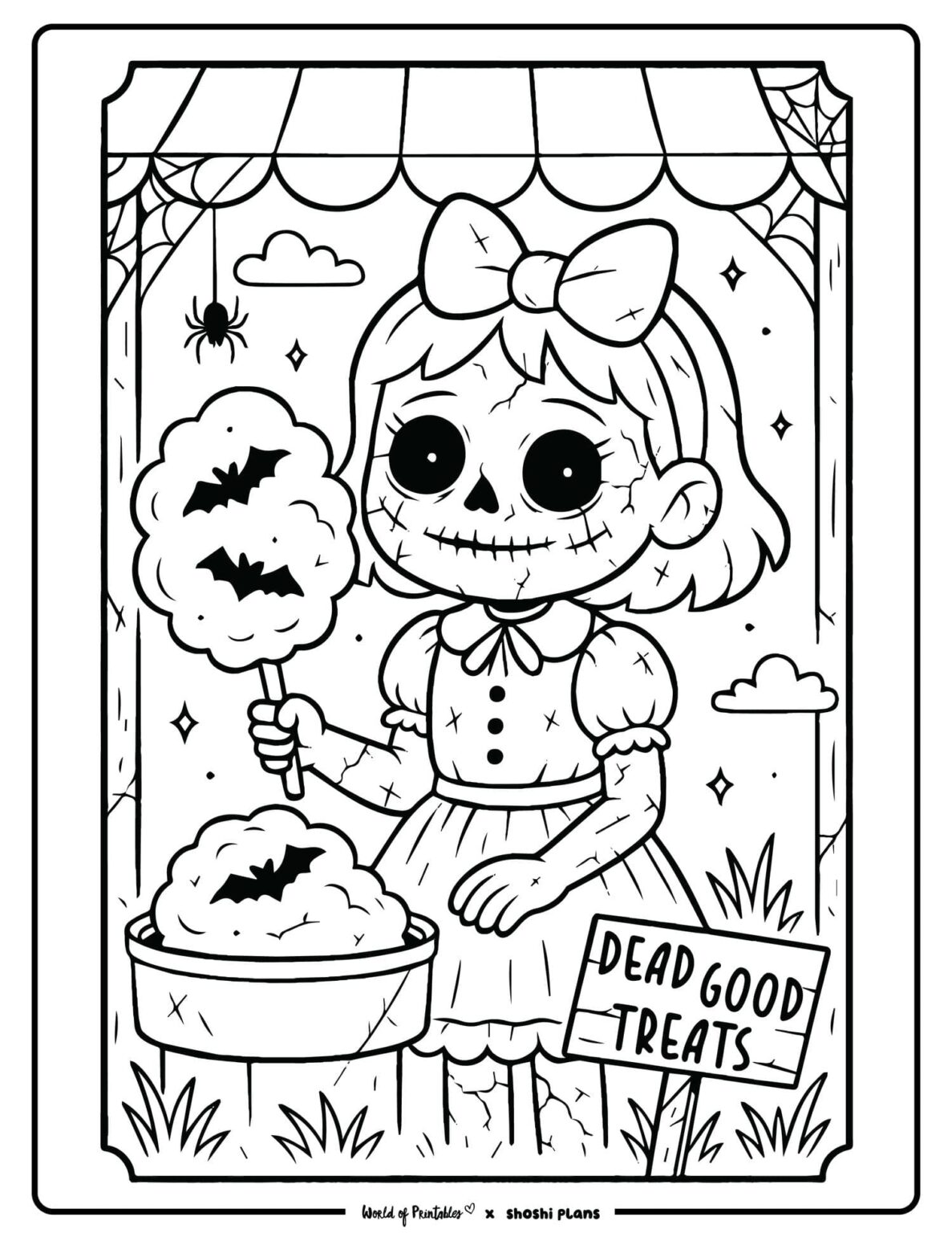 Cult Cuties: 25 Spooky-Cute Halloween Coloring Pages to Print & Enjoy ...