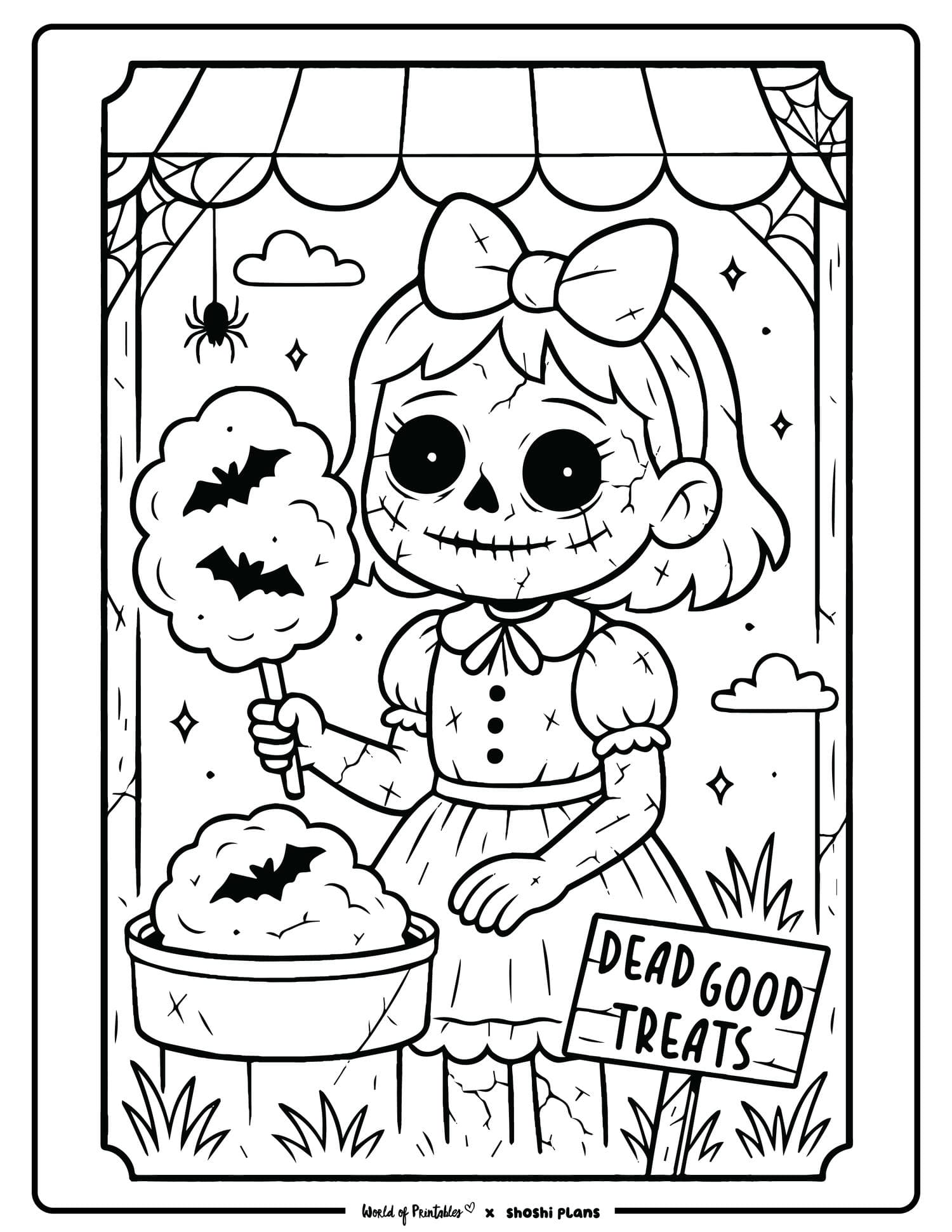 Cult Cuties: 25 Spooky-Cute Halloween Coloring Pages to Print & Enjoy ...