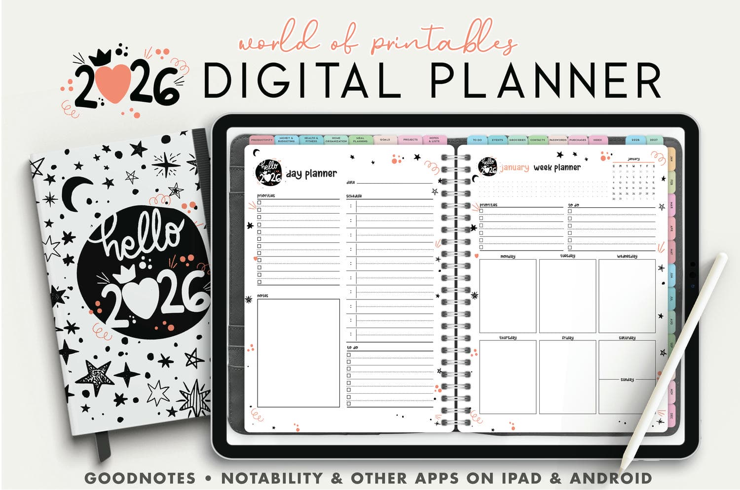 20 Free Digital Planners for 2026 - The Ultimate Collection - World of ...