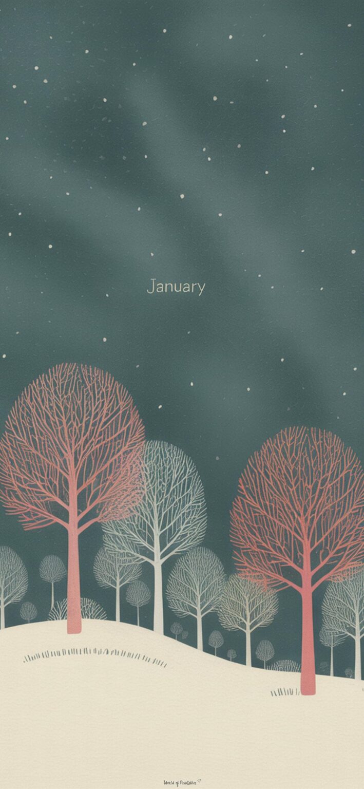46 Free January Phone Wallpapers for iPhone and Android