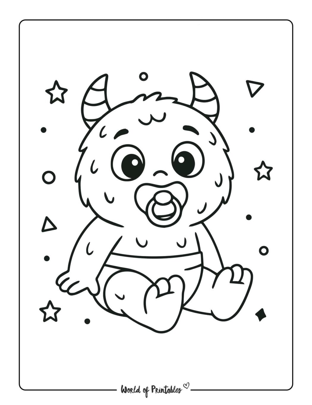 30 Free Monster Coloring Pages (Cute, Fun & Easy for Kids) - World of ...