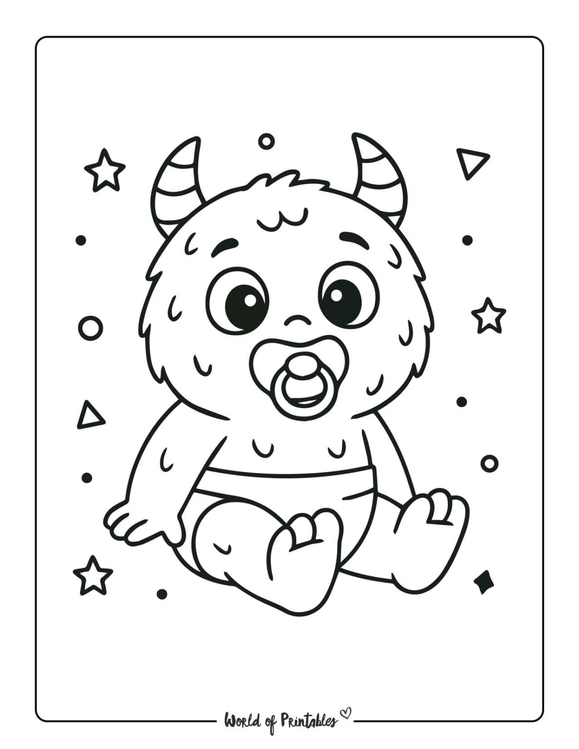 30 Free Monster Coloring Pages (Cute, Fun & Easy for Kids) - World of ...