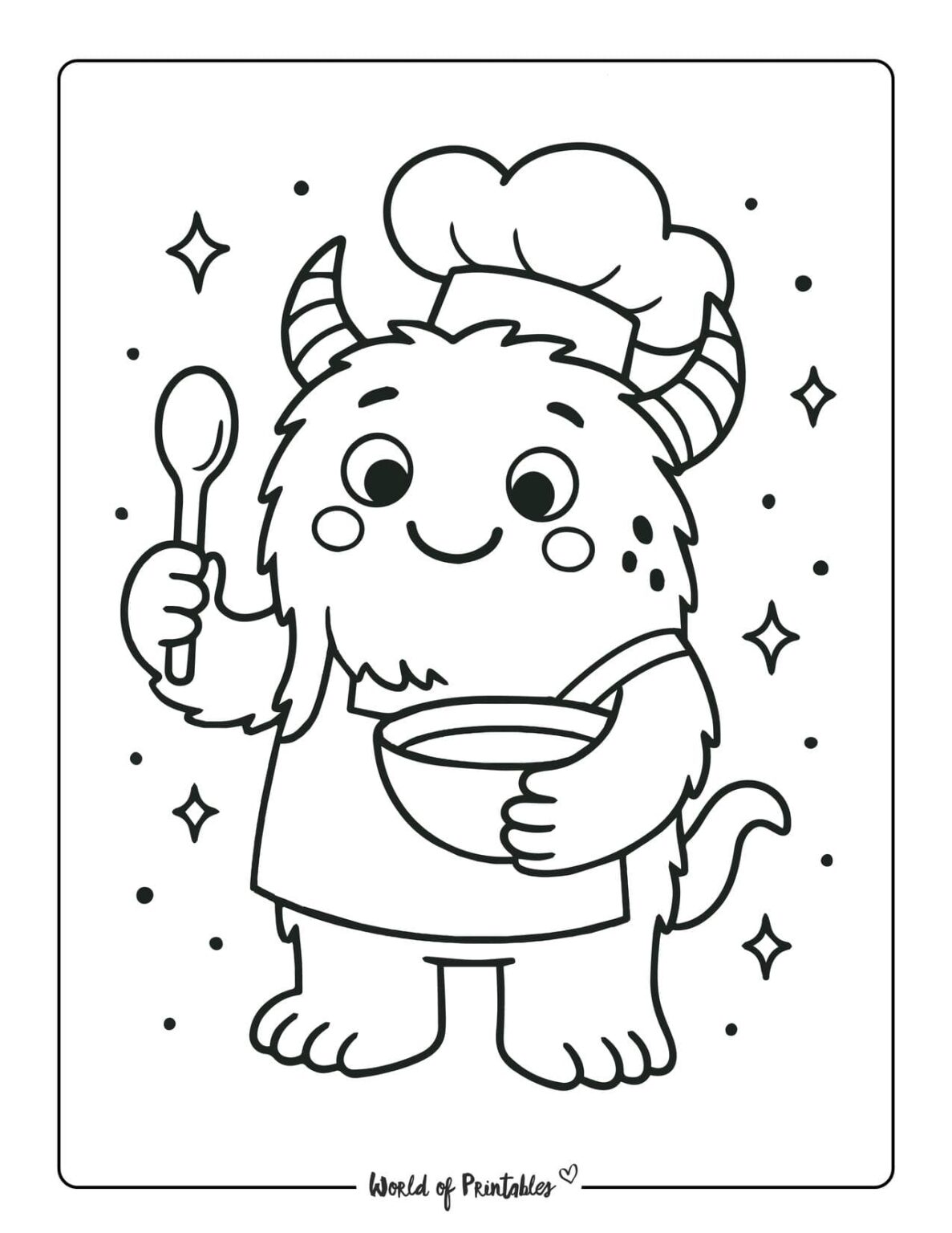 30 Free Monster Coloring Pages (Cute, Fun & Easy for Kids) - World of ...