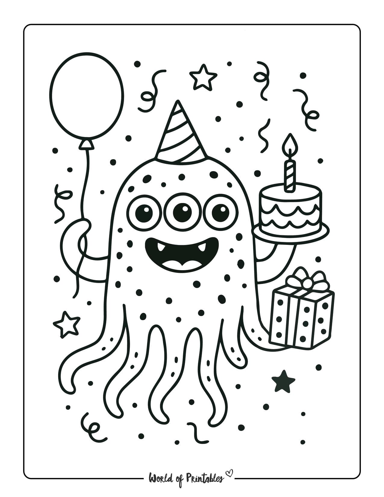 30 Free Monster Coloring Pages (Cute, Fun & Easy for Kids) - World of ...
