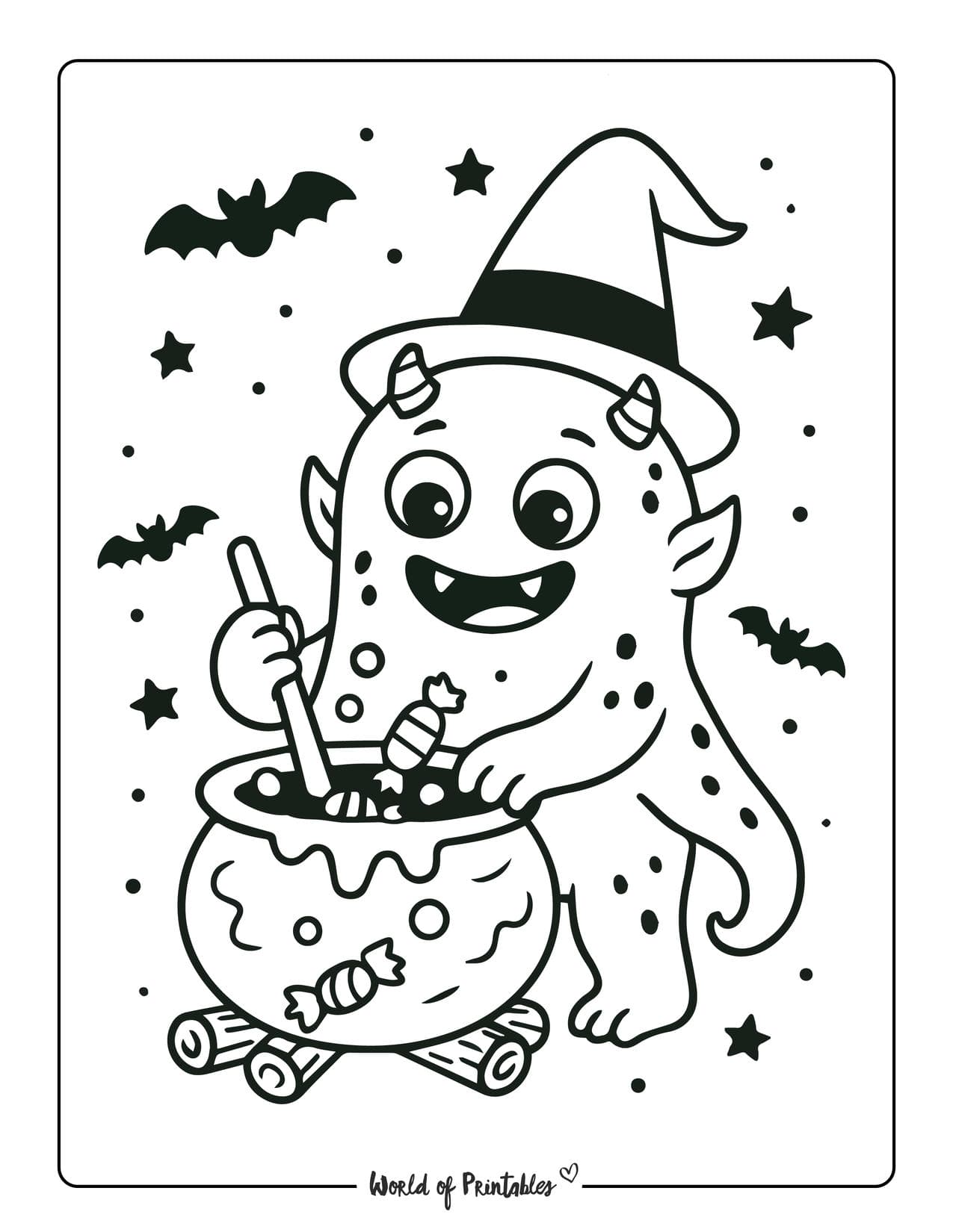 30 Free Monster Coloring Pages (Cute, Fun & Easy for Kids) - World of ...