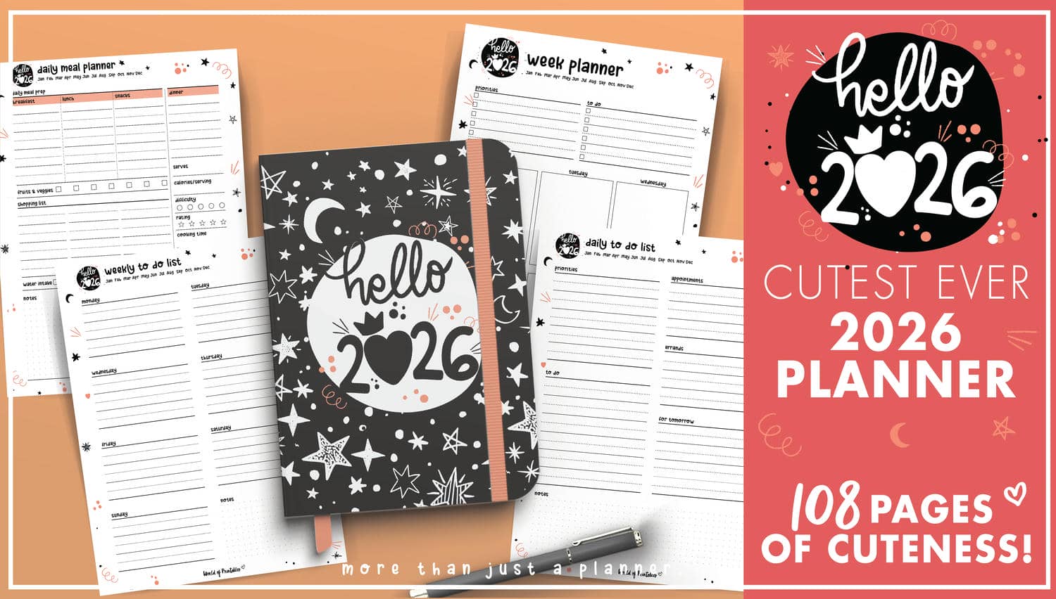 108 Cute Planner Pages To Print For Free - World of Printables