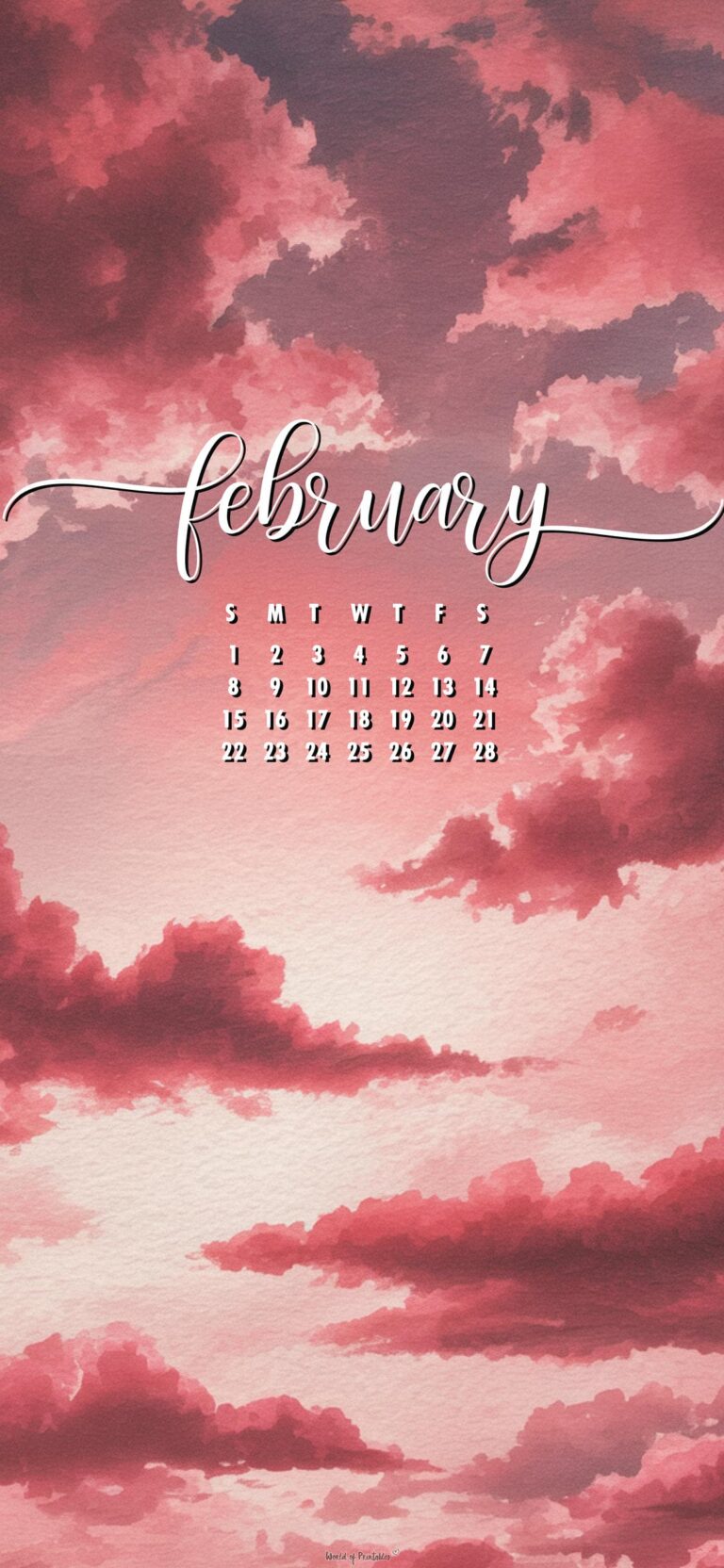 Free Monthly Calendar Wallpapers for Phone and Desktop - World of ...