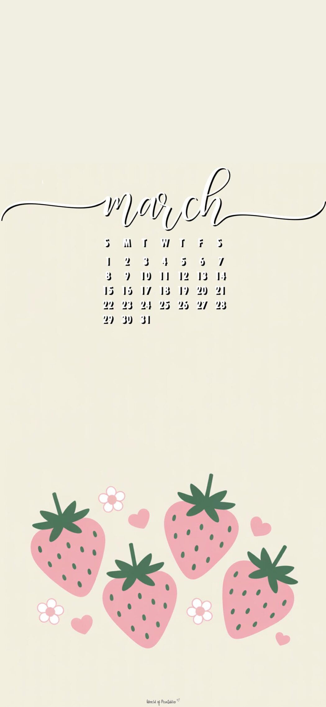 Free Monthly Calendar Wallpapers for Phone and Desktop - World of ...