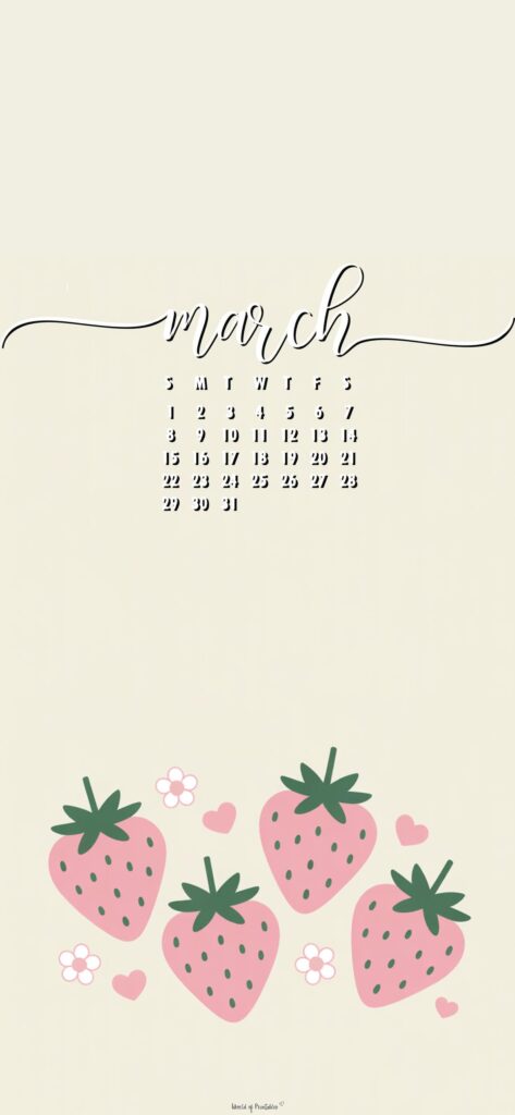 Free Monthly Calendar Wallpapers for Phone and Desktop - World of ...