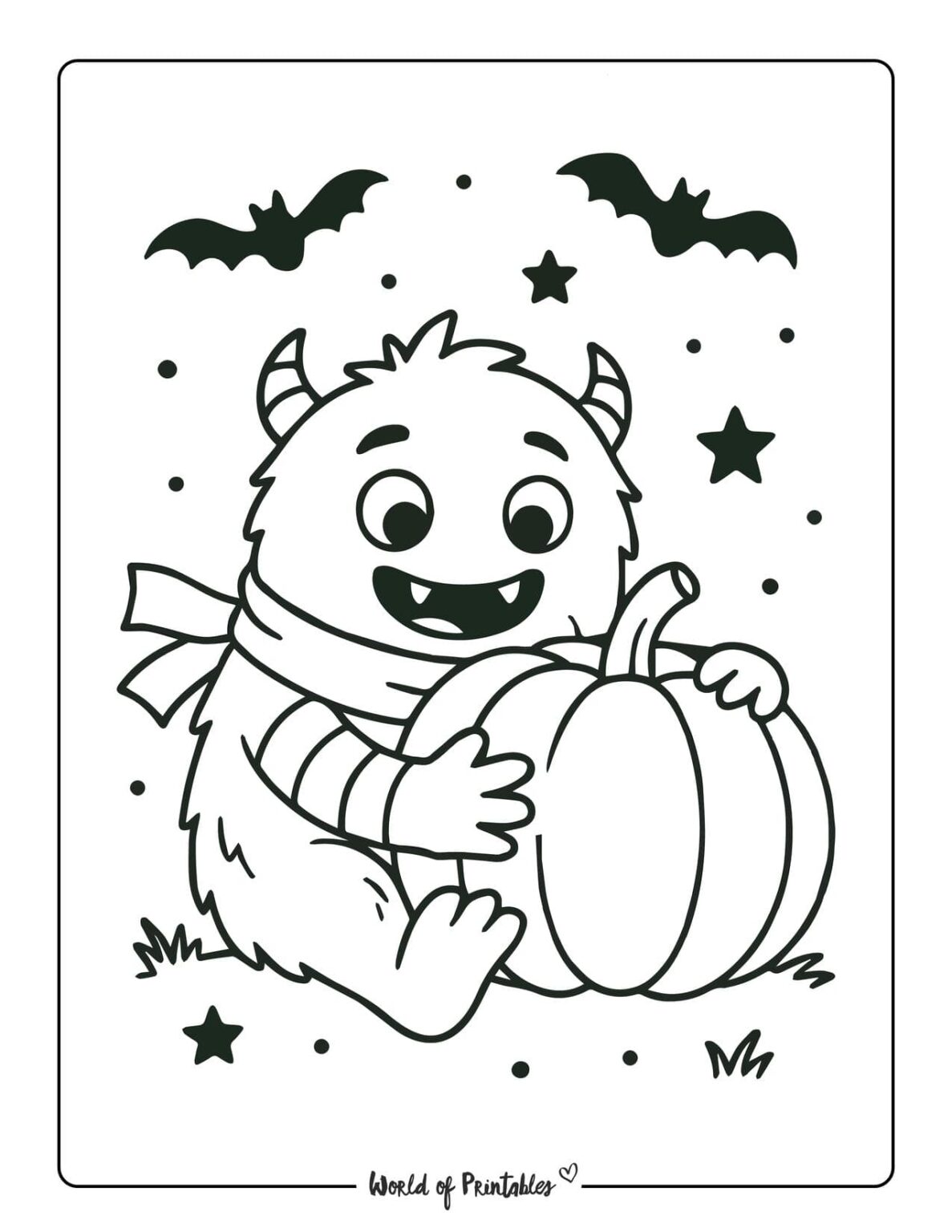 30 Free Monster Coloring Pages (Cute, Fun & Easy for Kids) - World of ...
