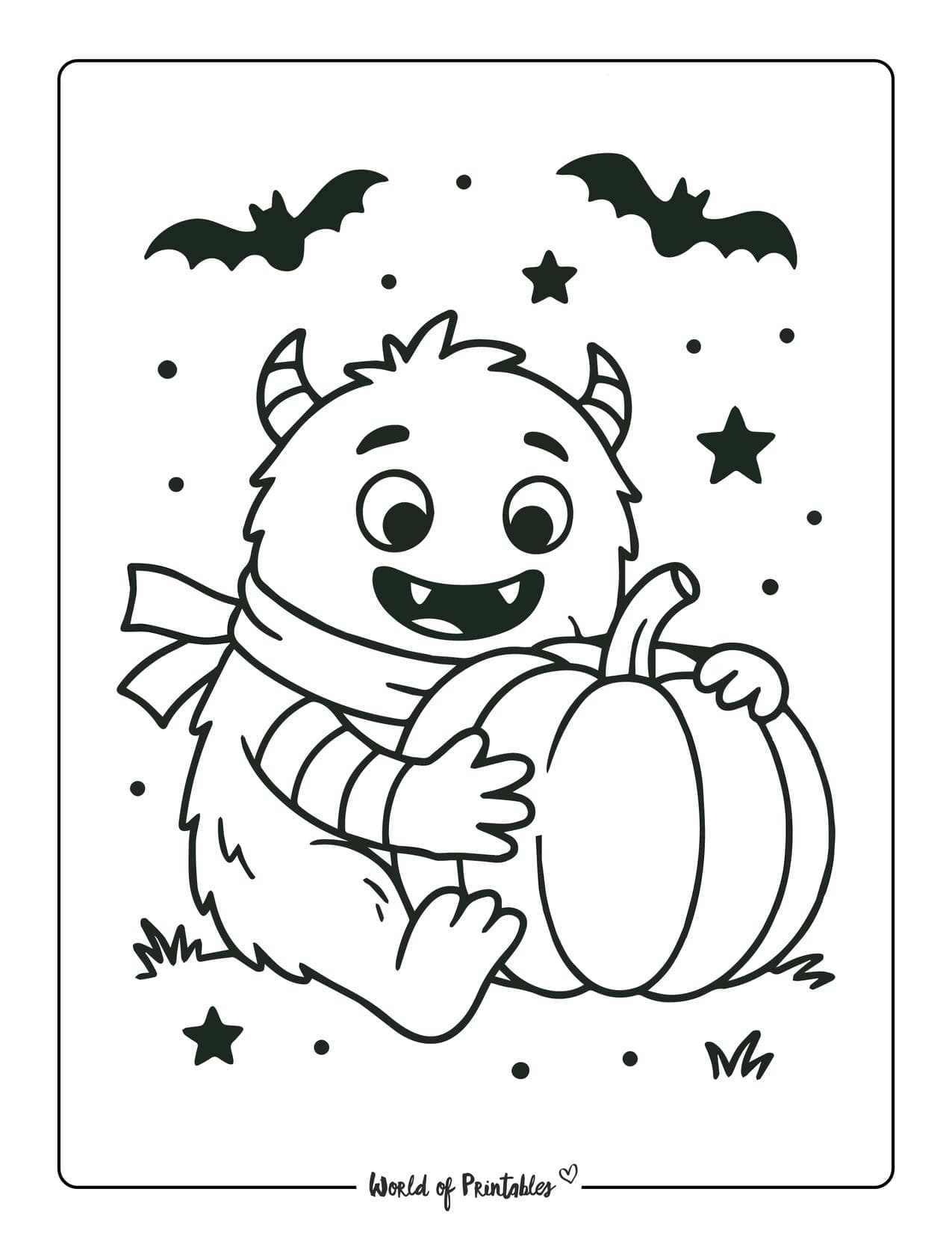 30 Free Monster Coloring Pages (Cute, Fun & Easy for Kids) - World of ...