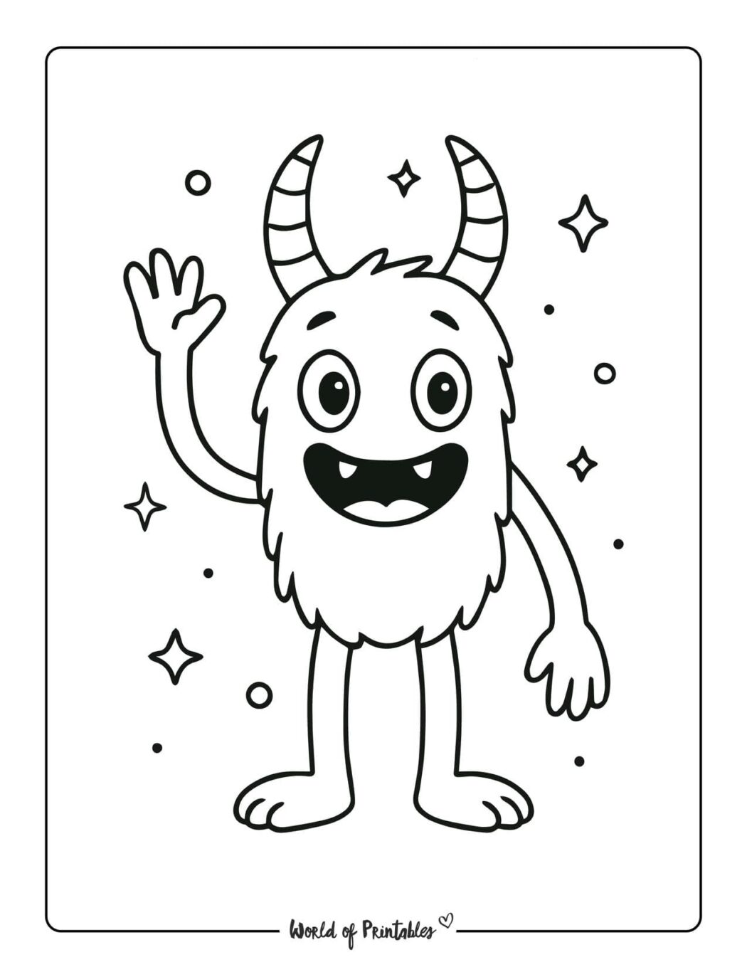 30 Free Monster Coloring Pages (Cute, Fun & Easy for Kids) - World of ...