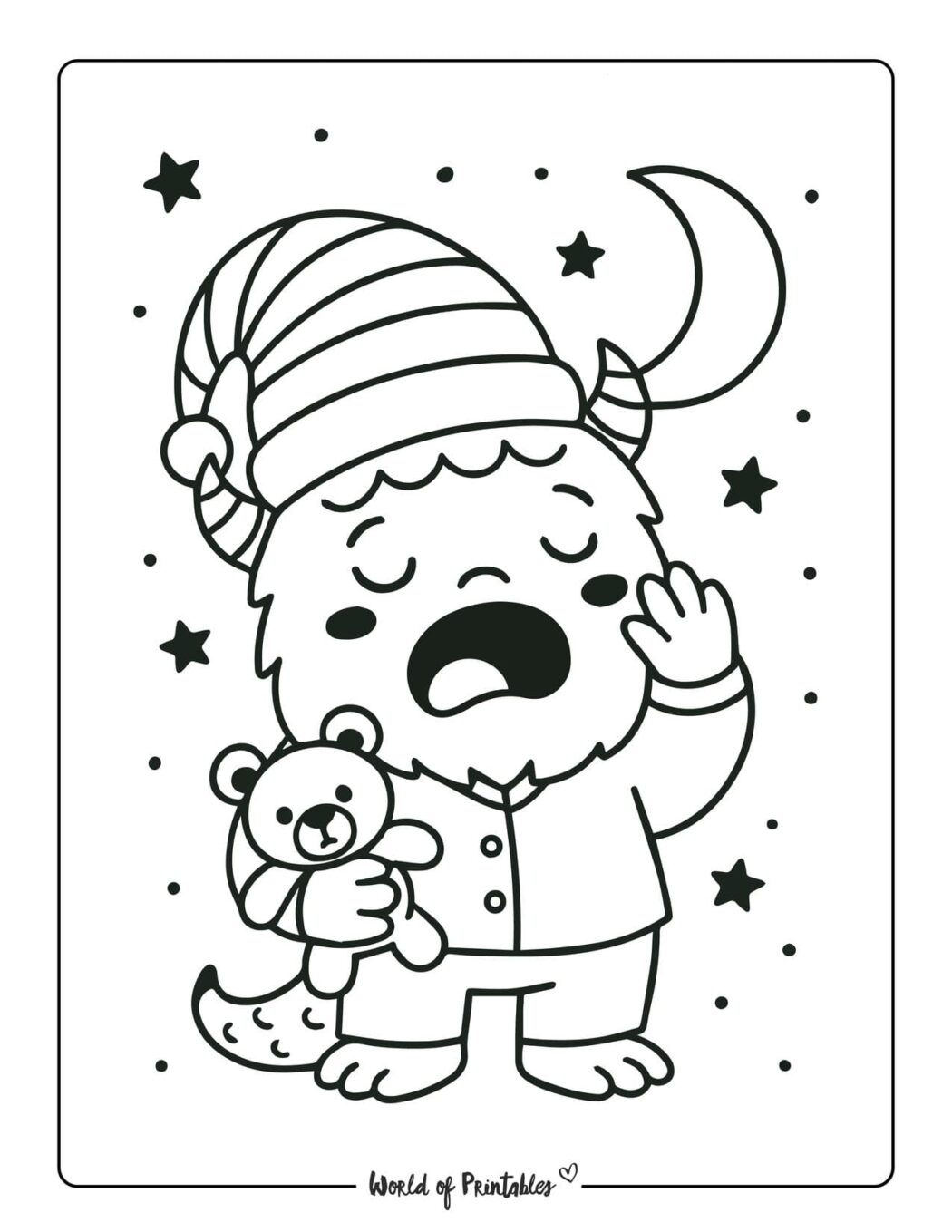 30 Free Monster Coloring Pages (Cute, Fun & Easy for Kids) - World of ...