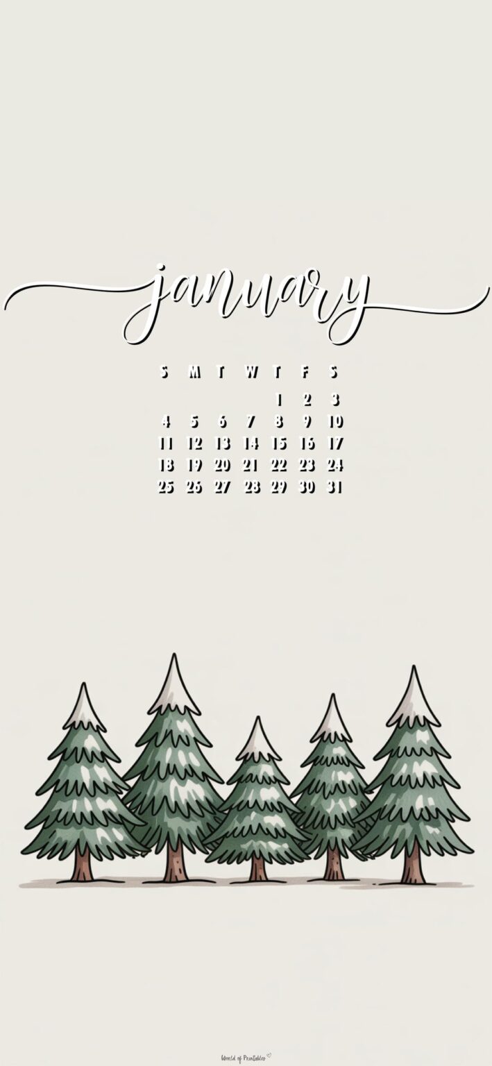 Free Monthly Calendar Wallpapers for Phone and Desktop - World of ...