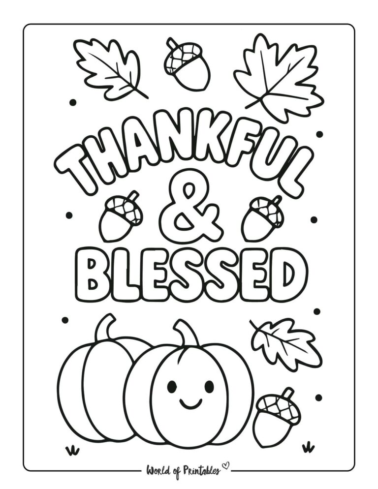 73 Free Printable Thanksgiving Coloring Pages - World of Printables