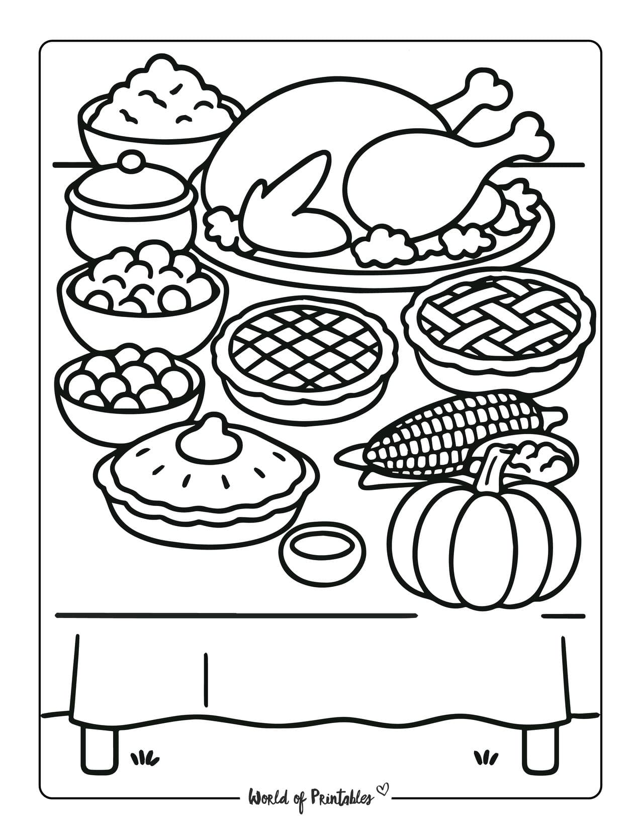 73 Free Printable Thanksgiving Coloring Pages - World of Printables