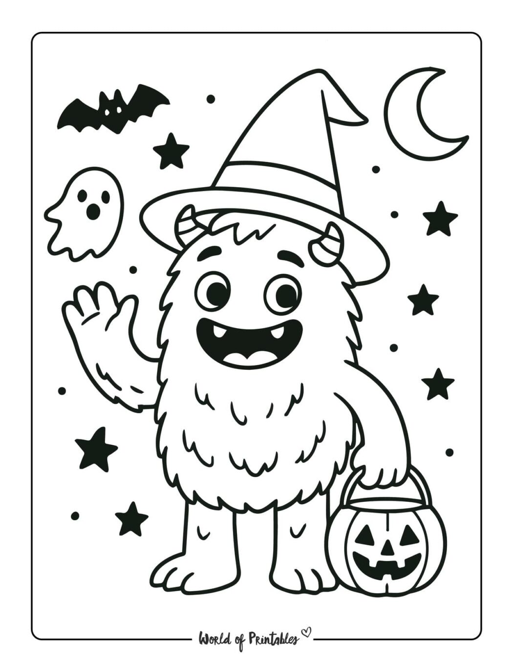 30 Free Monster Coloring Pages (Cute, Fun & Easy for Kids) - World of ...