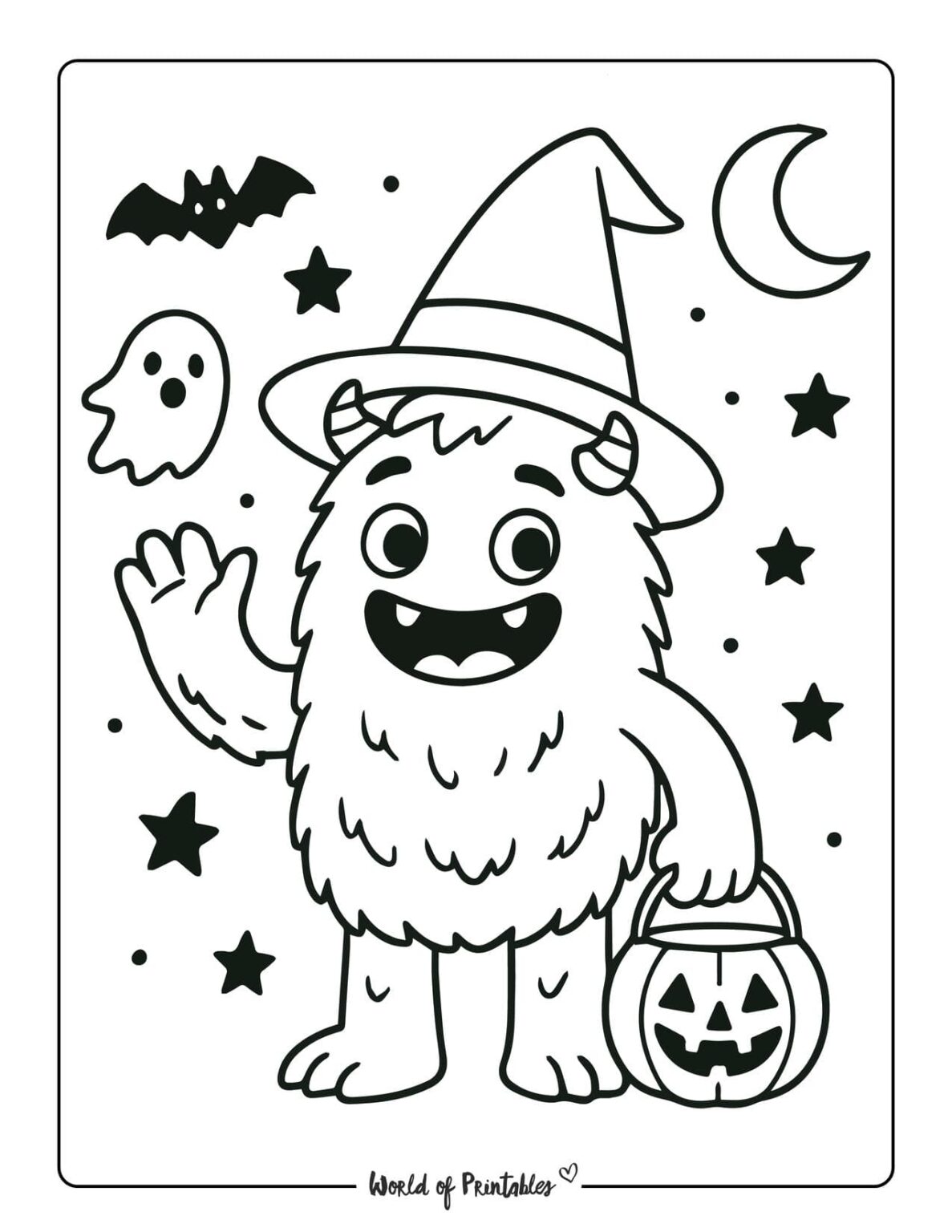 30 Free Monster Coloring Pages (Cute, Fun & Easy for Kids) - World of ...