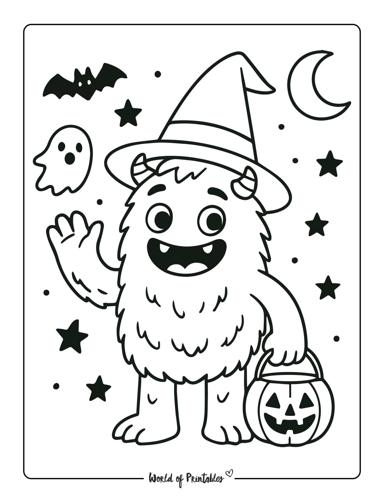 30 Free Monster Coloring Pages (Cute, Fun & Easy for Kids) - World of ...