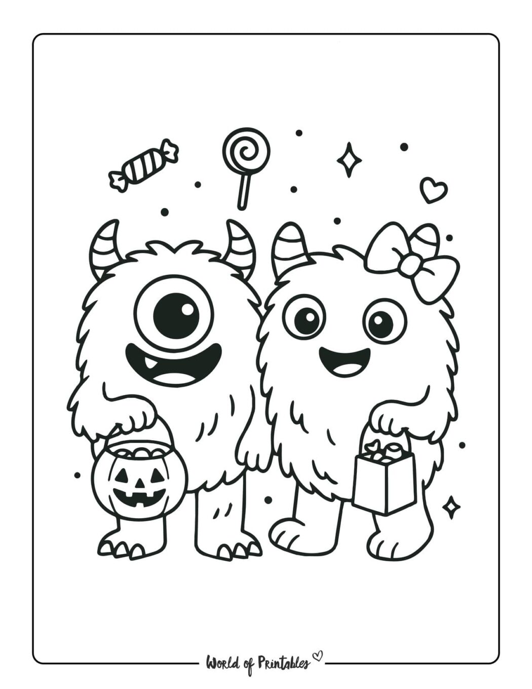 30 Free Monster Coloring Pages (Cute, Fun & Easy for Kids) - World of ...