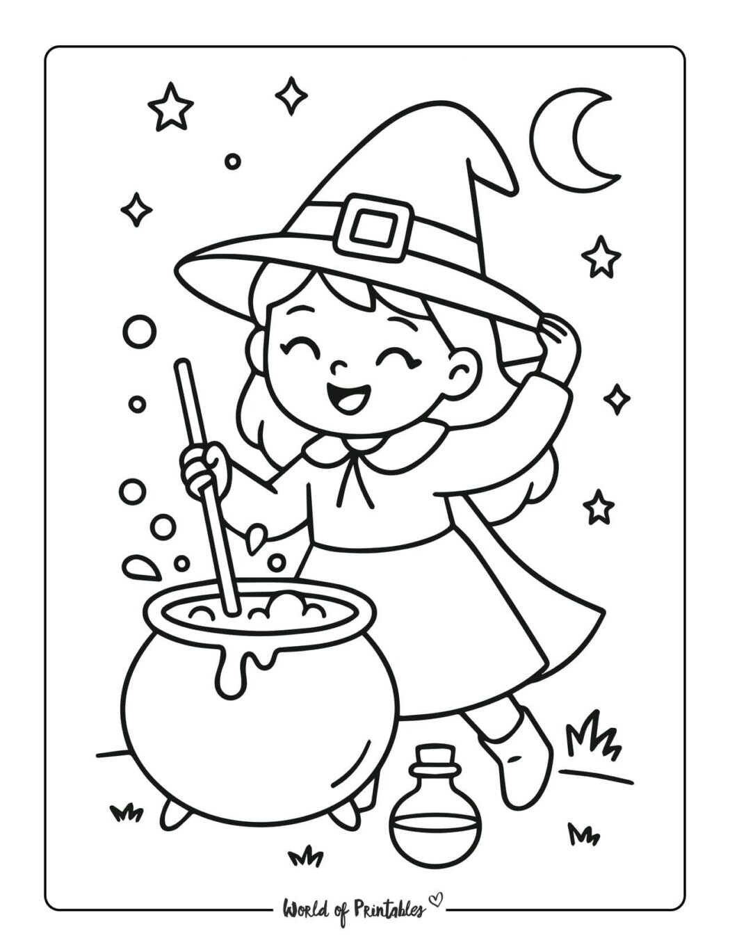 Free Witch Coloring Pages - 76 Printables for Kids, Traditional & Teens ...