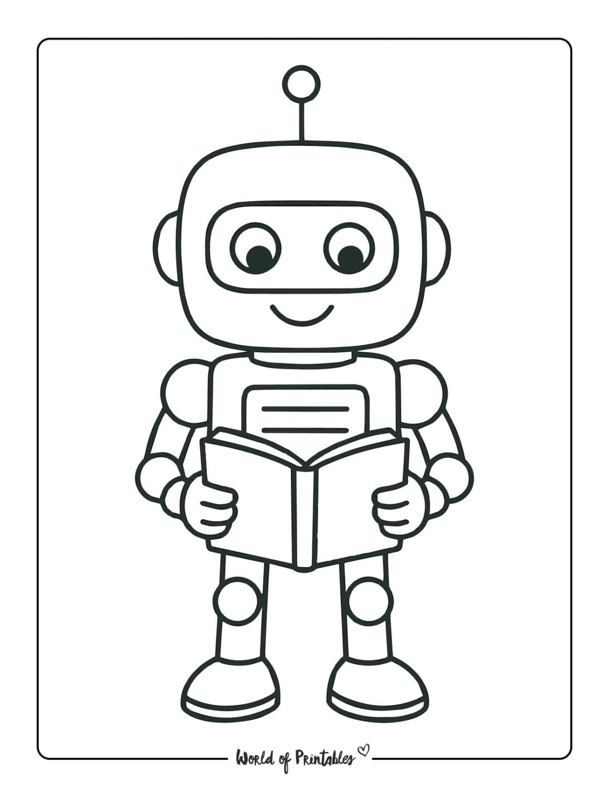 Free Robot Coloring Pages for Kids - World of Printables