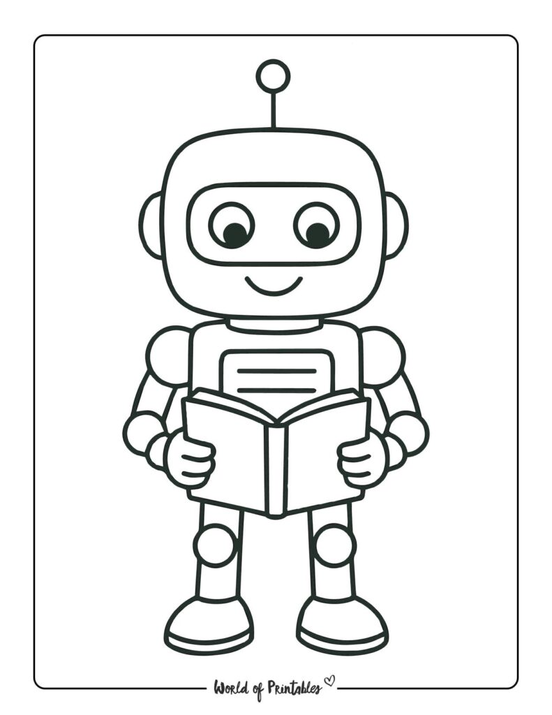 Free Robot Coloring Pages for Kids - World of Printables