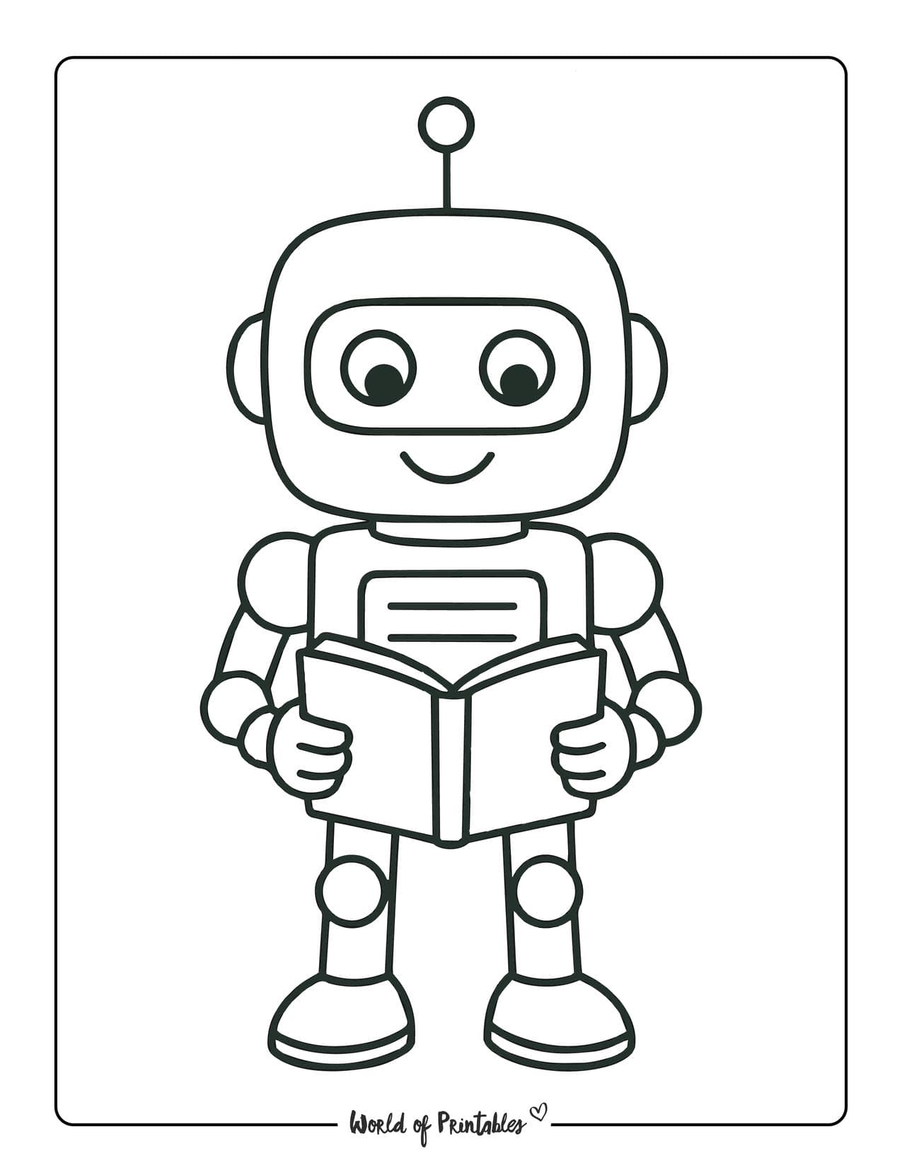 Free Robot Coloring Pages for Kids - World of Printables