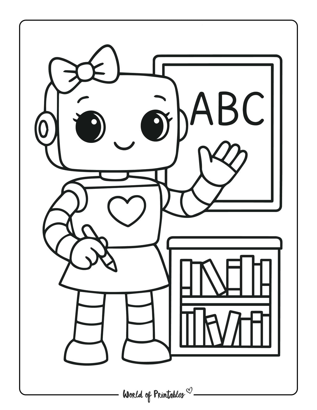 Free Robot Coloring Pages for Kids - World of Printables
