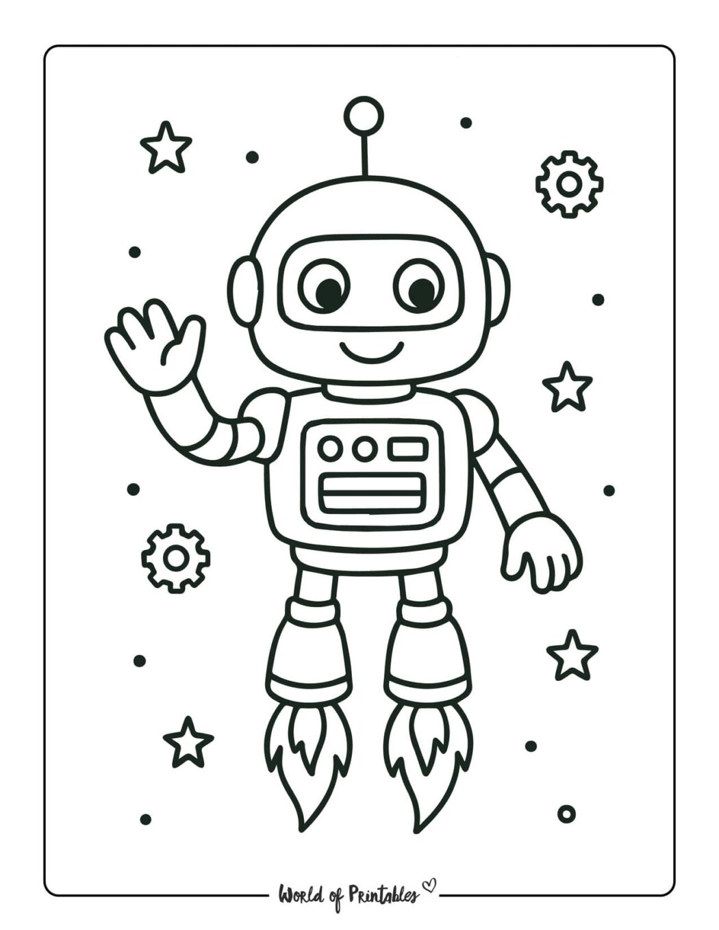 Free Robot Coloring Pages for Kids - World of Printables
