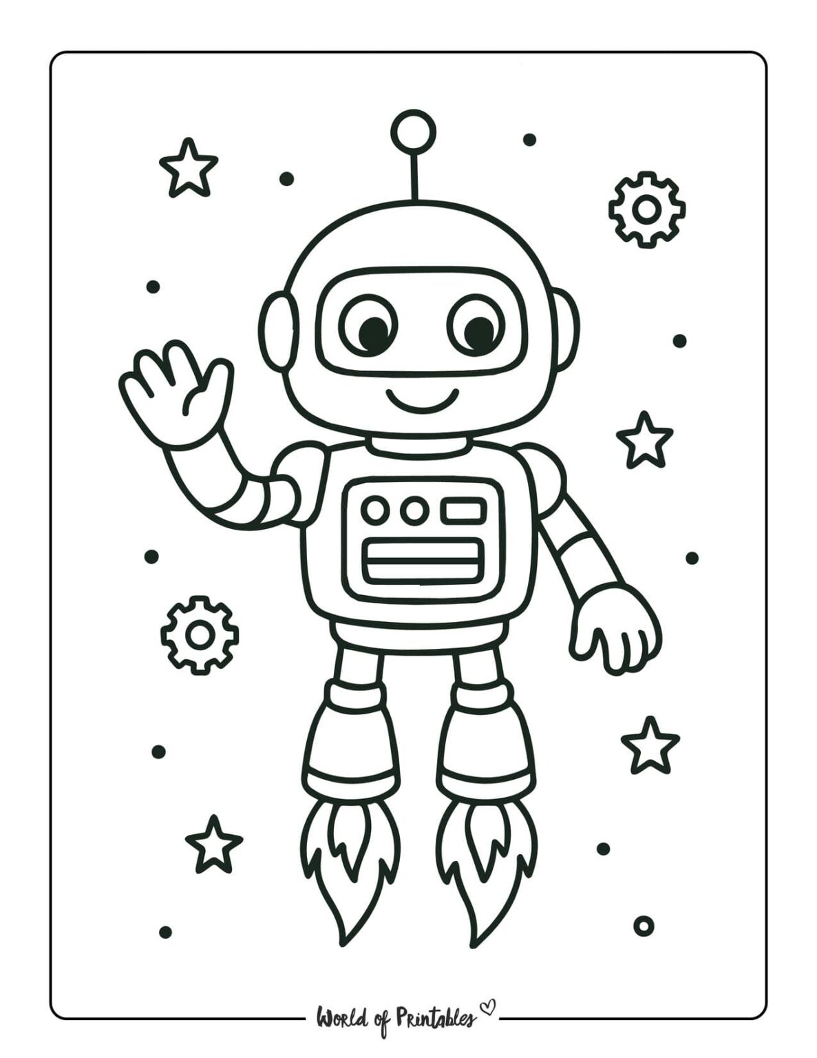 Free Robot Coloring Pages for Kids - World of Printables