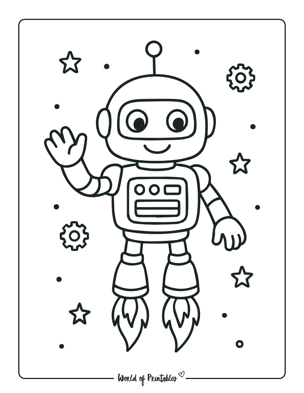 Free Robot Coloring Pages for Kids - World of Printables