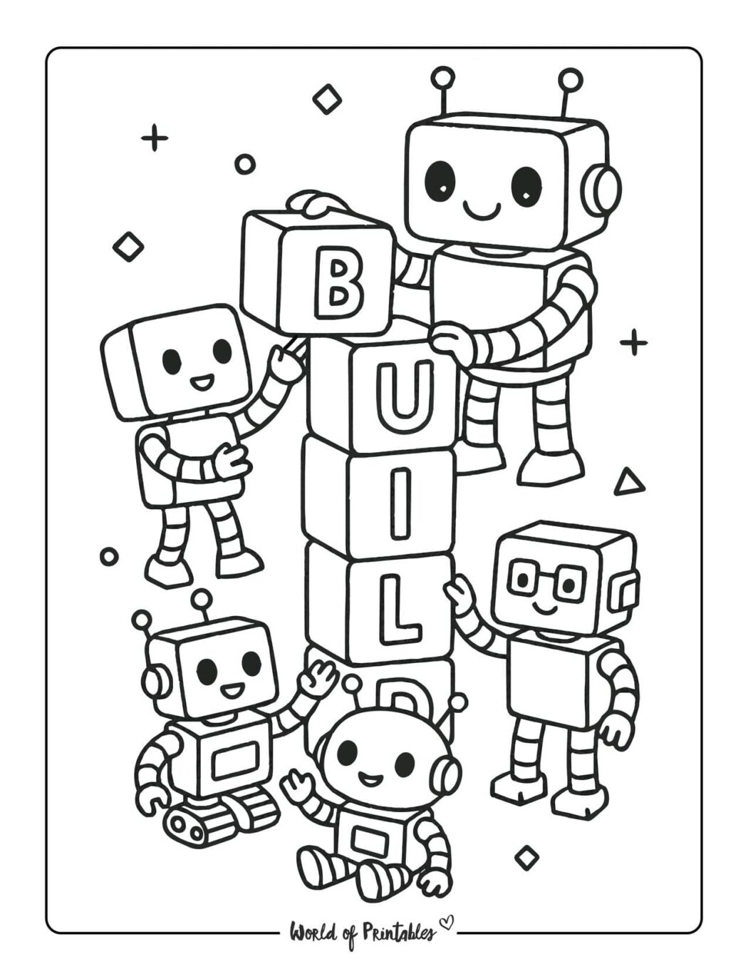 Free Robot Coloring Pages for Kids - World of Printables