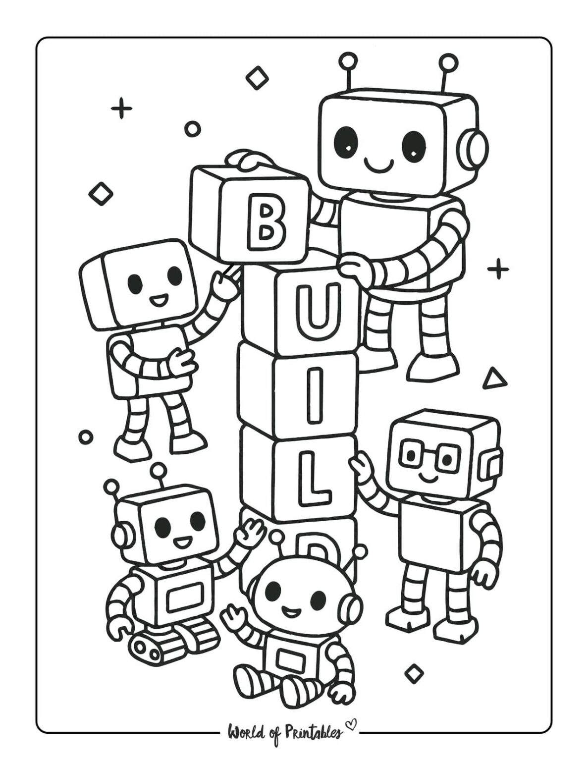 Free Robot Coloring Pages for Kids - World of Printables