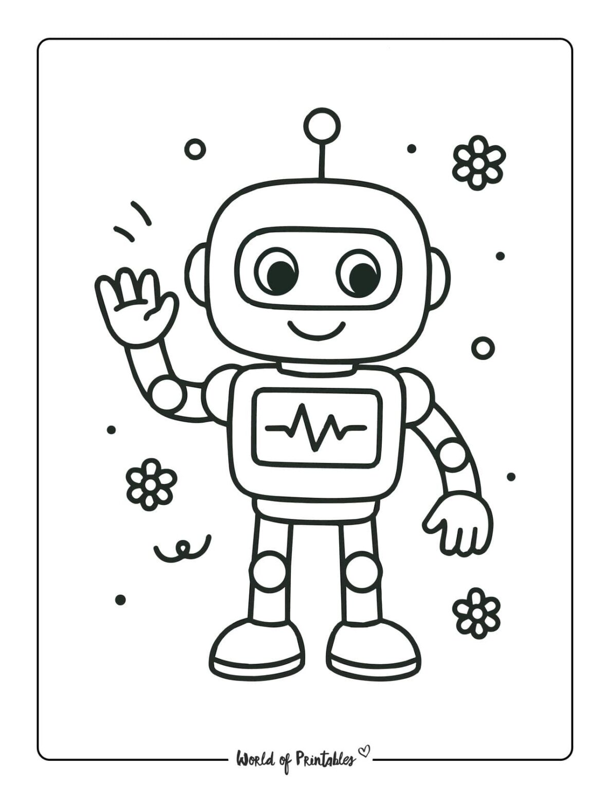 Free Robot Coloring Pages for Kids - World of Printables