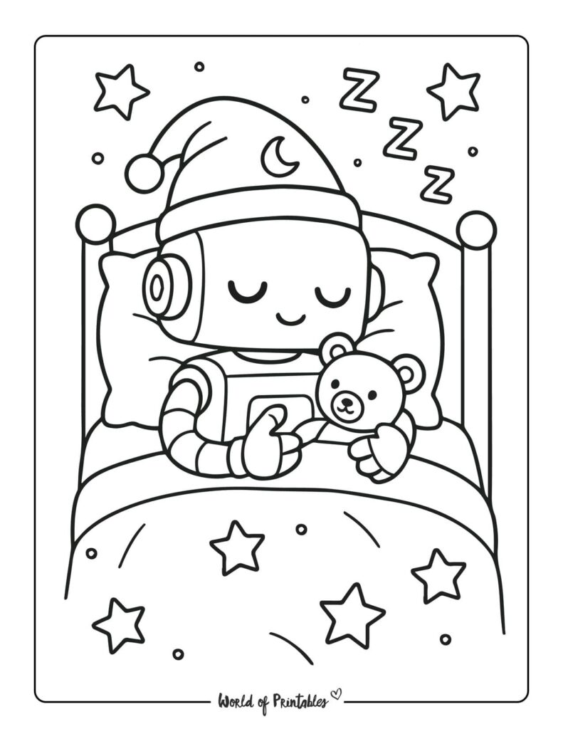 Free Robot Coloring Pages for Kids - World of Printables