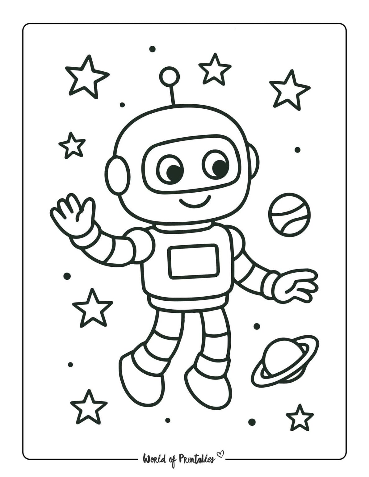 Free Robot Coloring Pages for Kids - World of Printables