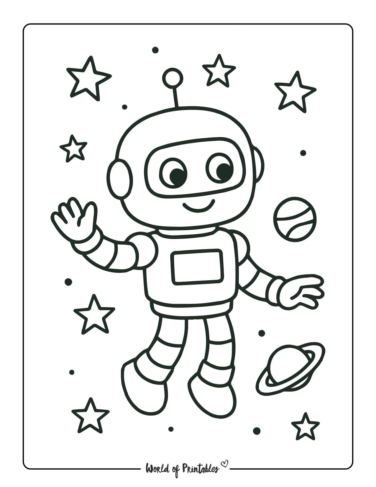 Free Robot Coloring Pages for Kids - World of Printables