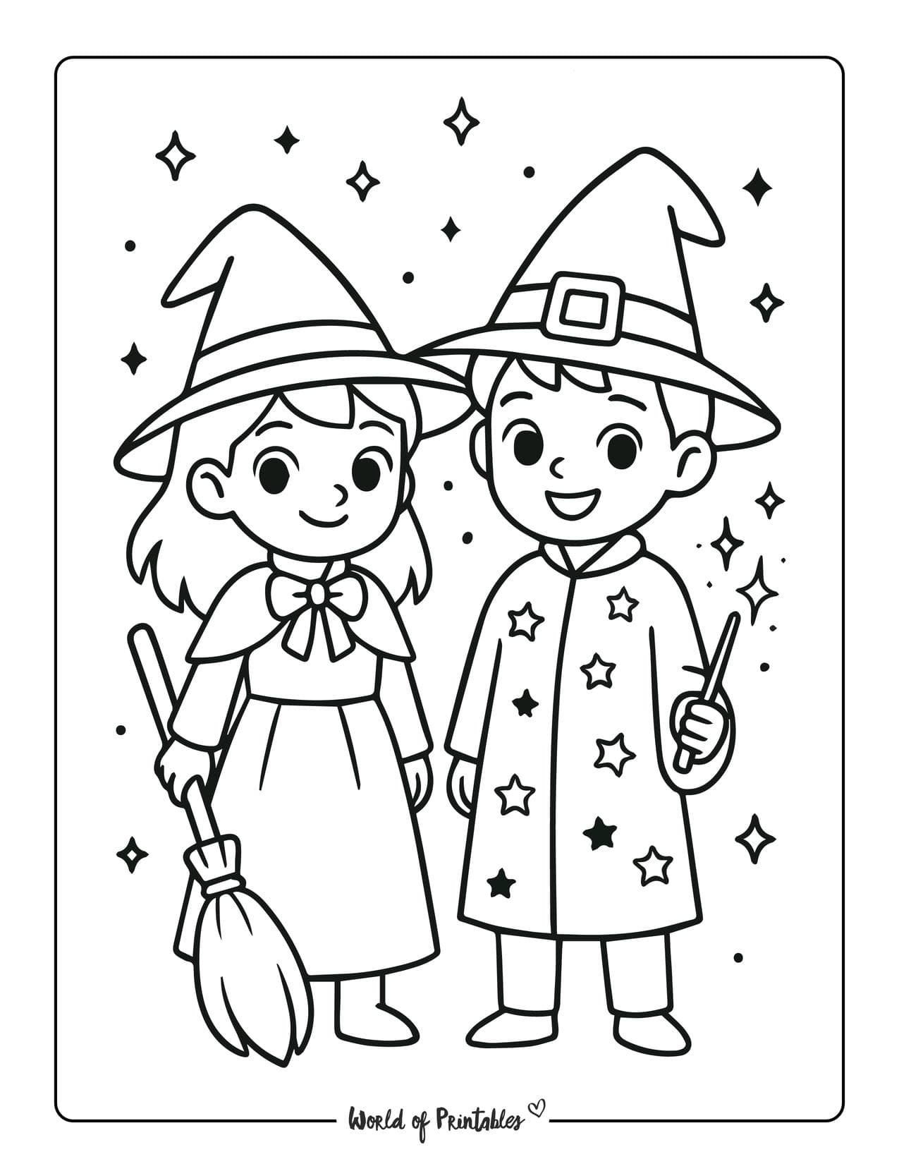 Free Witch Coloring Pages - 76 Printables for Kids, Traditional & Teens ...