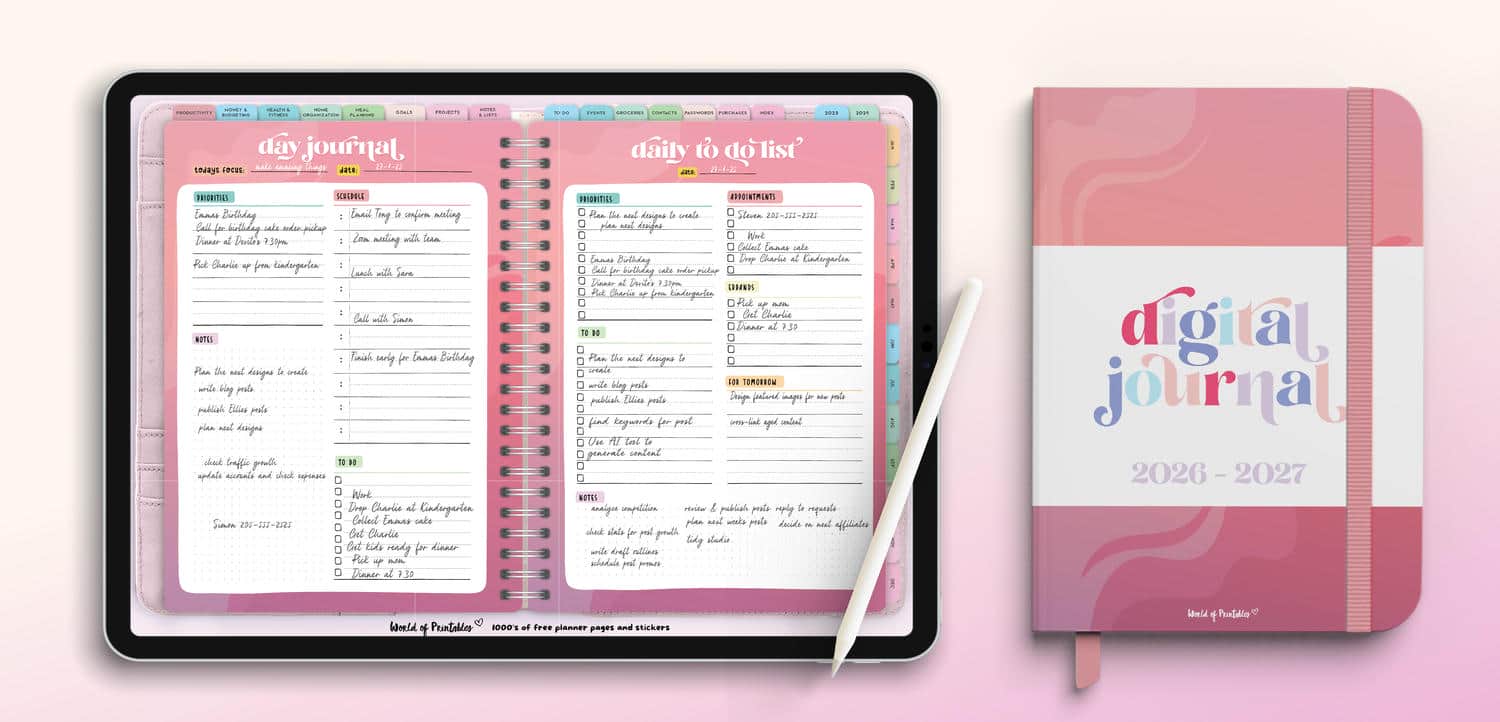 Digital Journal - Free 100 Page Journal For 2026 - World of Printables